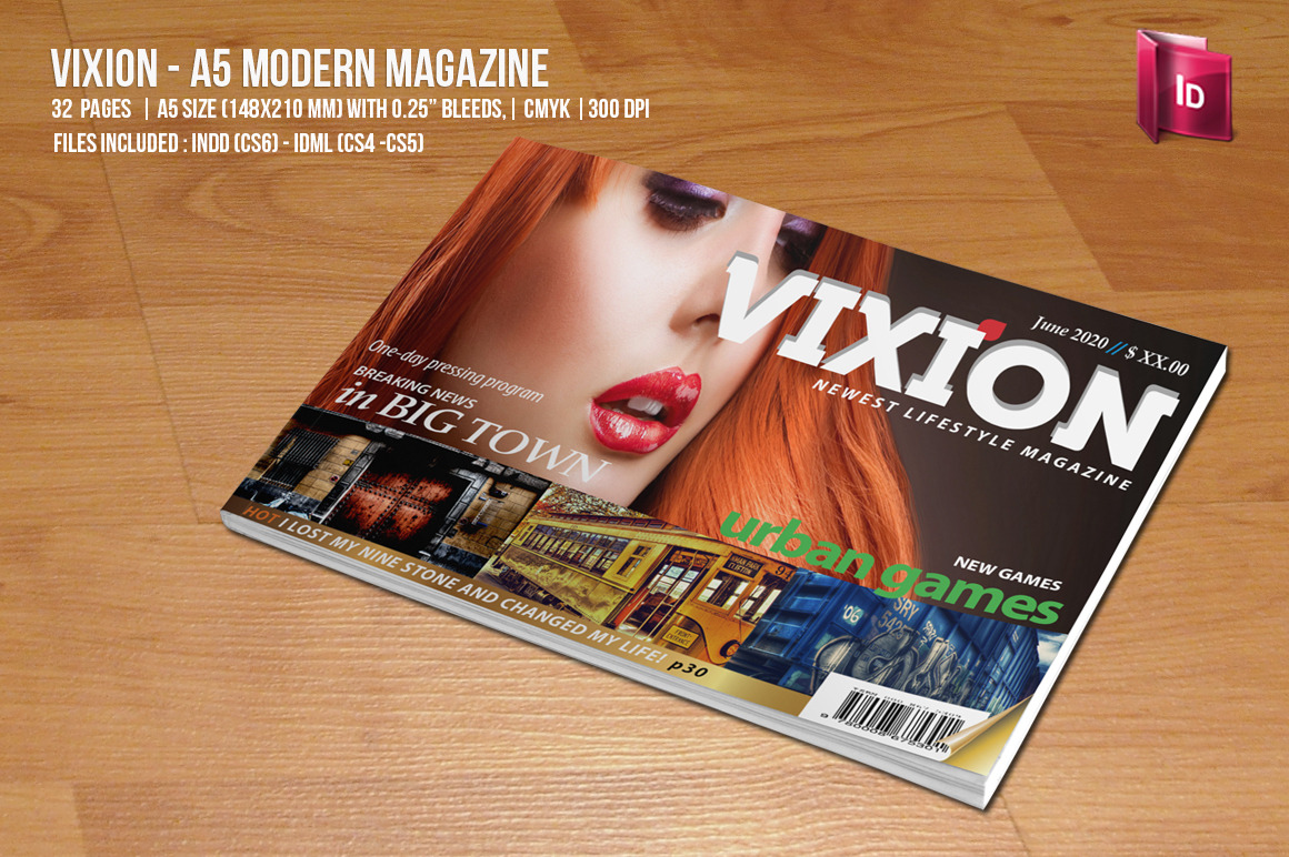 A5 Modern Magazine, a Magazine Template by Flyer King