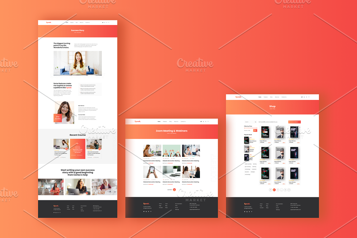 Speak-Education & LMS Figma Template