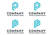 initial P hexagon logo template, a Branding & Logo Template by hol87