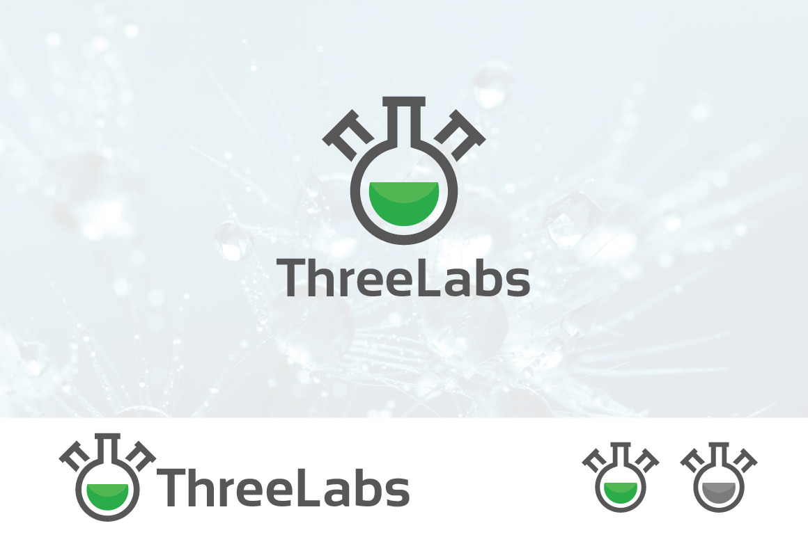 Triplets Lab Laboratory Science Logo, a Branding & Logo Template by ...