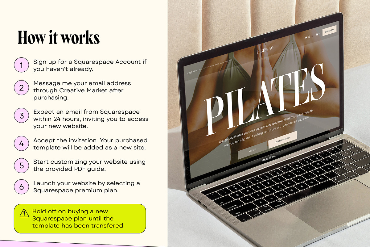Pilates Squarespace Website Template, a Squarespace Template by ...