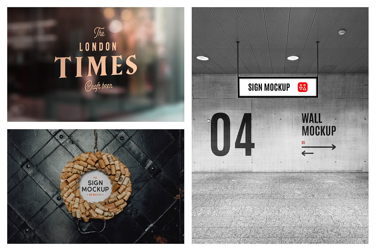 Signage Mockups vol.01 - Advertising