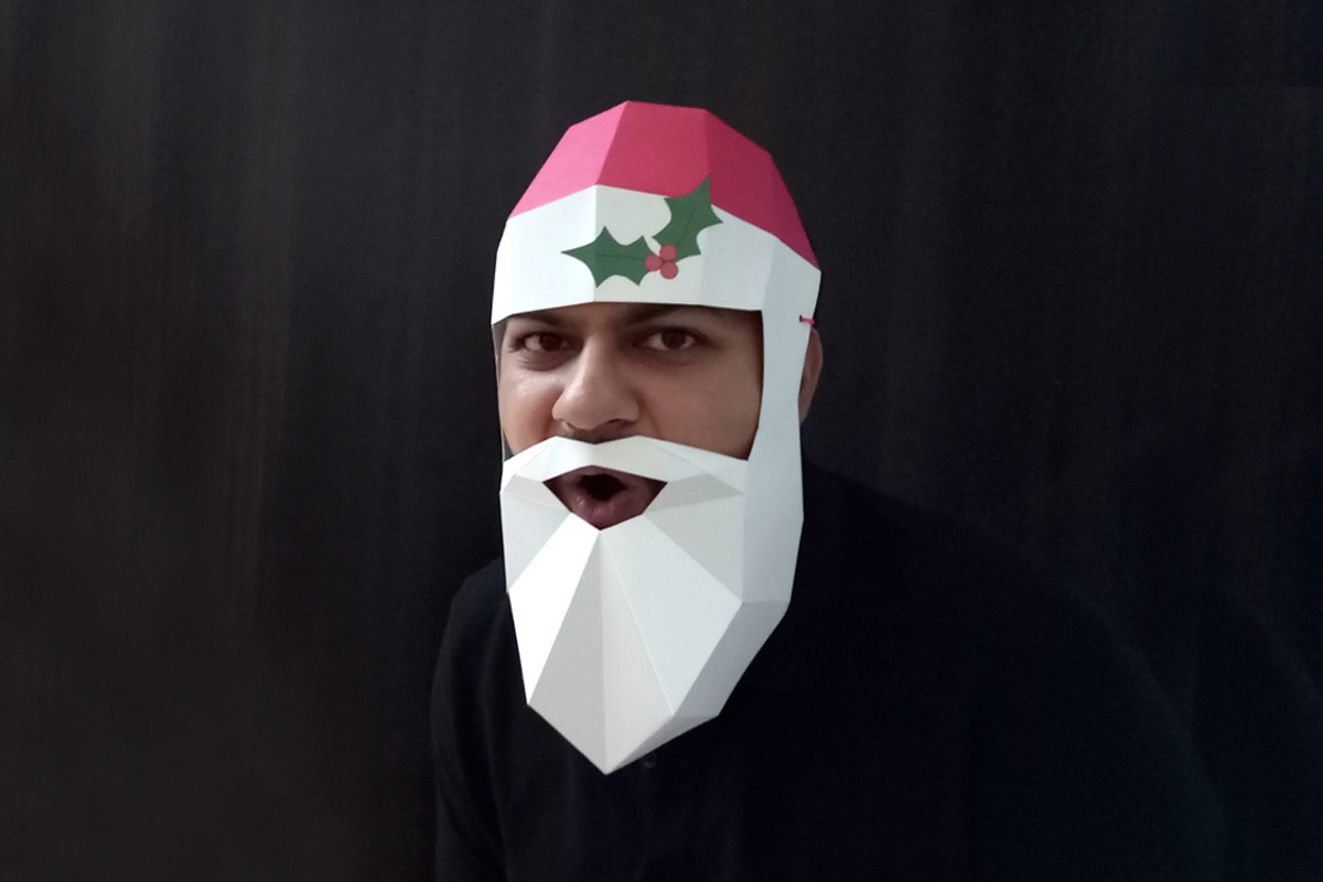 DIY Santa Claus Mask - 3d papercraft, a Templates & Theme by PAPER amaze