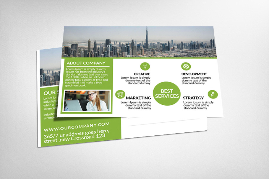 Private Bank Postcard Template, a Card Template by graphicforest
