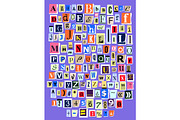 Alphabet collage ABC vector, an Abstract Photo by VectorsBang