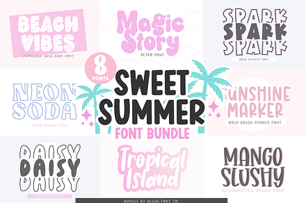 TRENDY STACKED FONT BUNDLE, a Font by Blush Font Co.