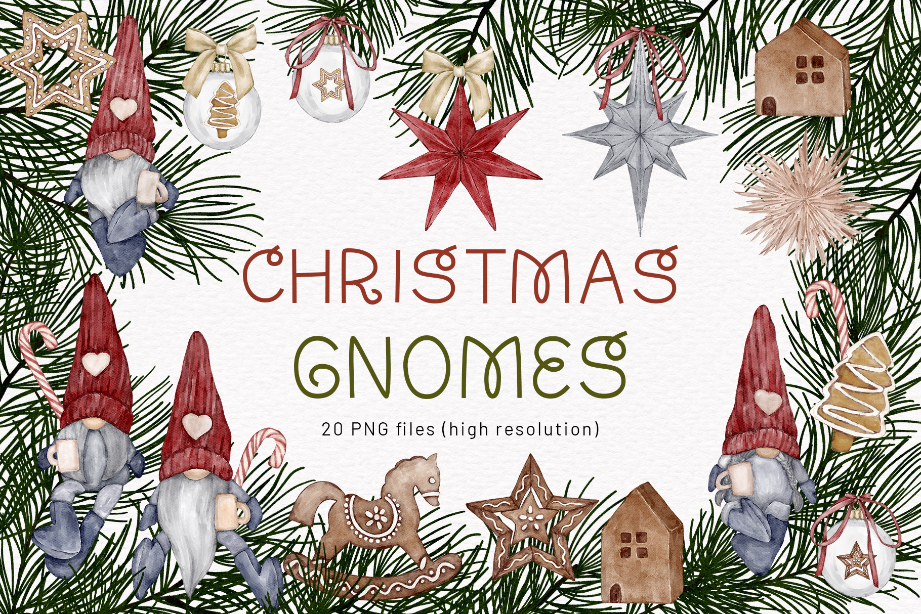 Christmas Gnomes Clipart Holiday Toy, a Decorative Illustration by ...