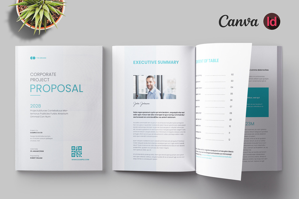 Project Proposal | Canva, a Brochure Template by Pixelpick