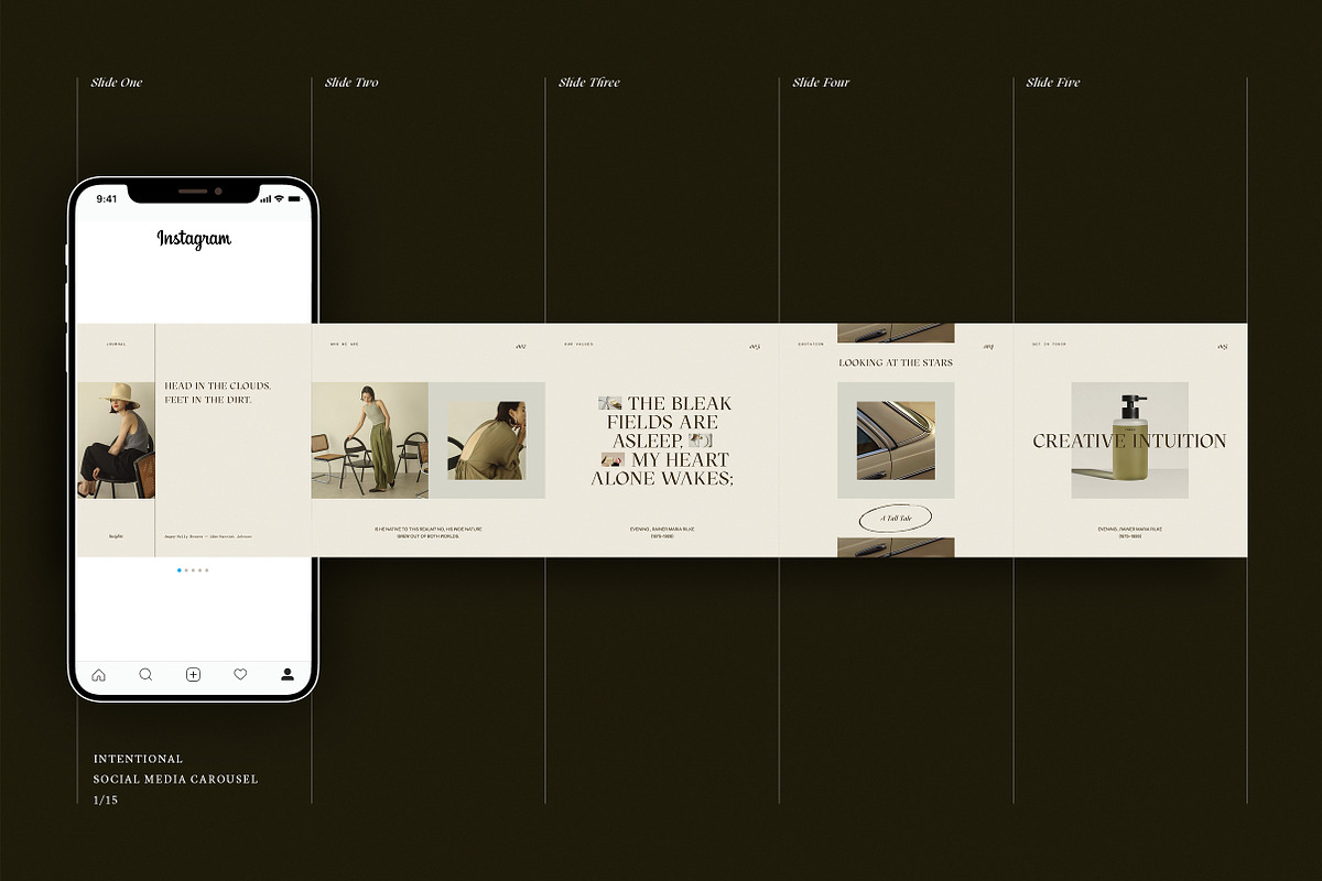 Intentional Social Carousel Kit, a Social Media Template by Studio Standard