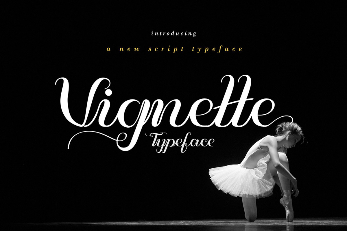 Vignette Script, a Script Font by TGIF.STD