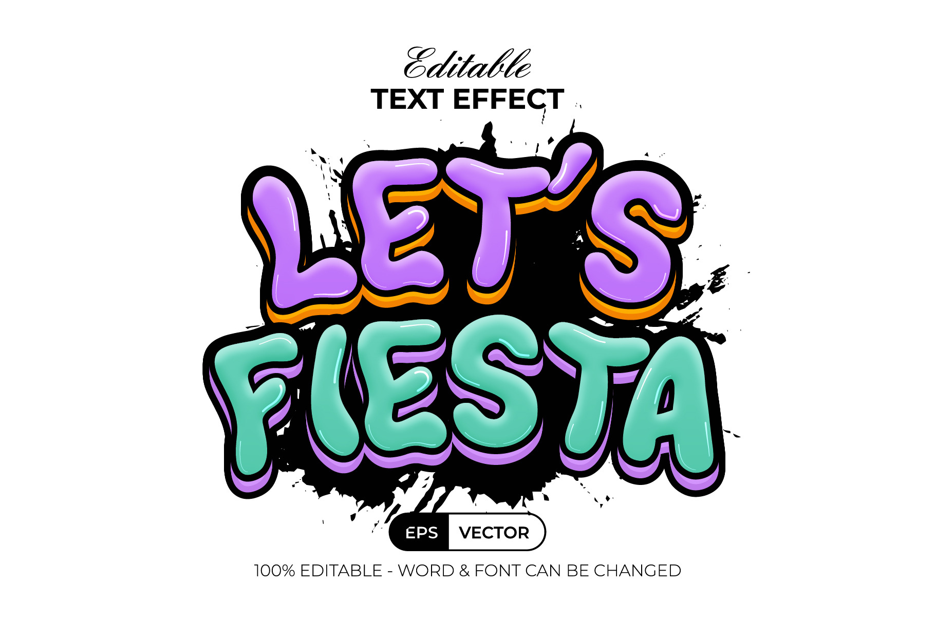 Let's Fiesta Text Effect, a Layer Style Add-On by Mockmenot