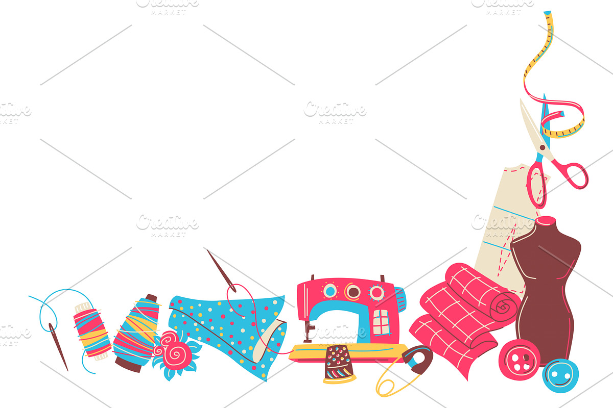 Background with needlework sewing, an Illustration by incomible ...