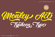 Monkey Act font, a Script Font by TyphoonType™ S. Srisopha
