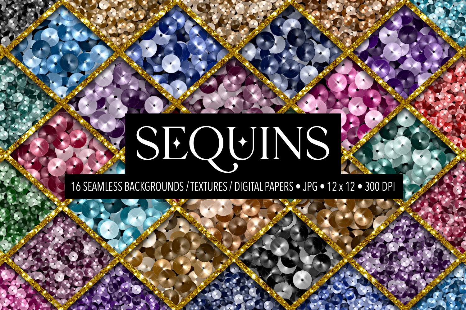 Sequins Backgrounds, a Texture Graphic by Julie Campbell
