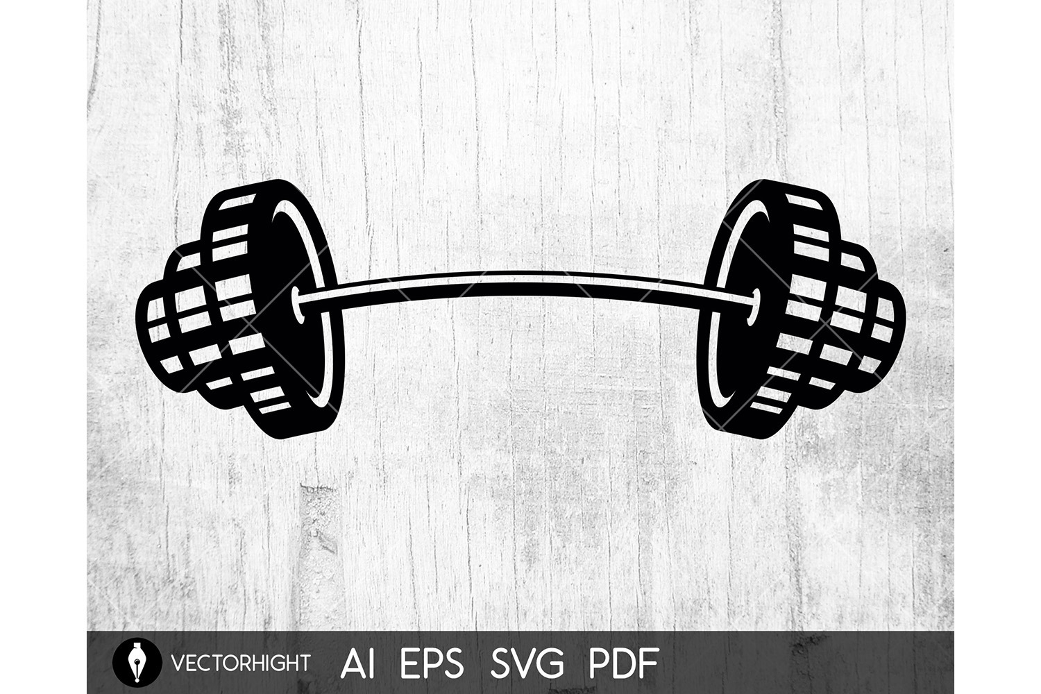Illustration of gym barbell SVG | Graphic Objects ~ Creative Market