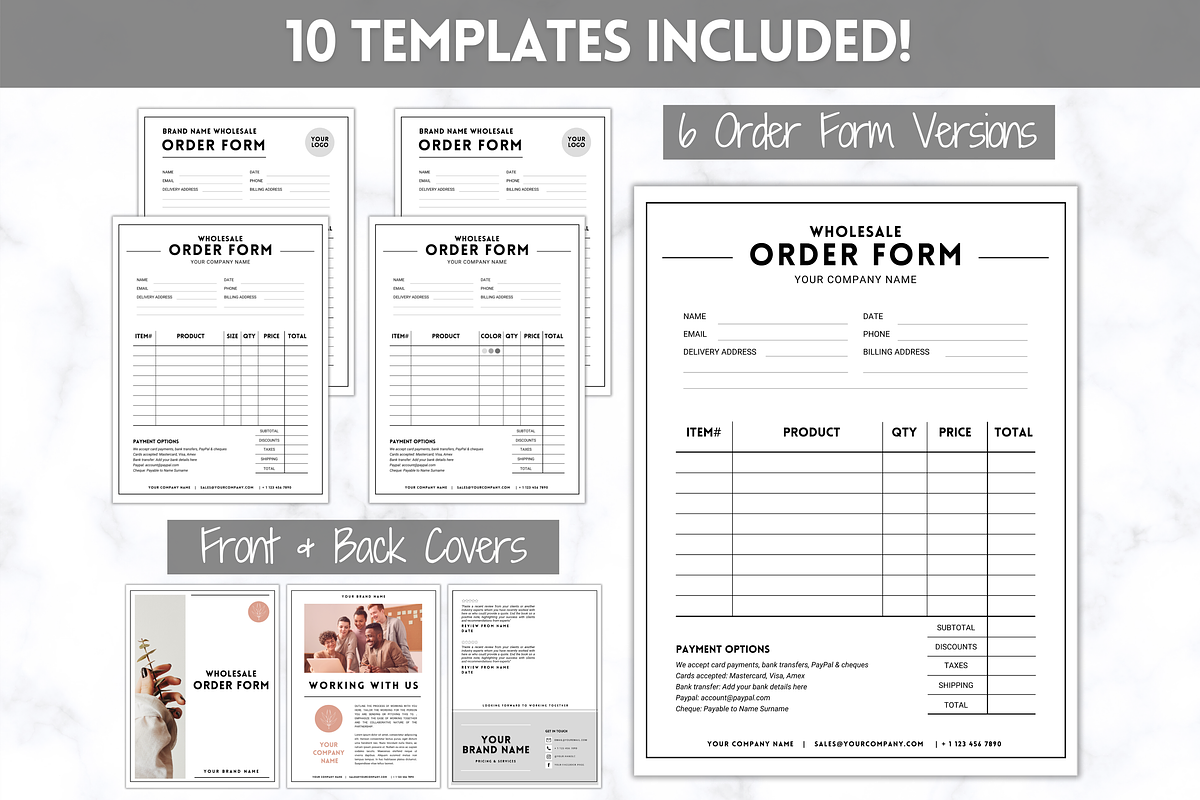 Wholesale Order Form Template - CANVA