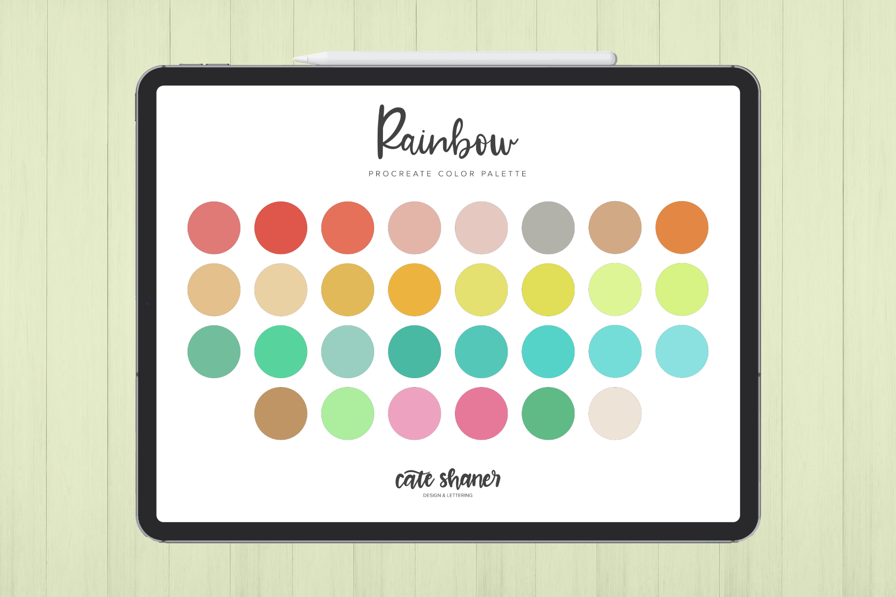 Rainbow Procreate Color Palette, a Palette Add-On by Cate Shaner