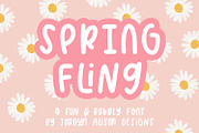 Spring Fling, Bubbly Sans Font, a Sans Serif Font by Jordyn Alison Designs