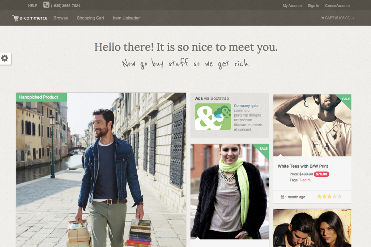 Ecom - Online Shop Template, a Bootstrap Template by erwinagpasa.com