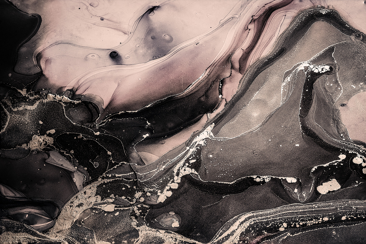 Black golden ink textures, a Texture Graphic by Anntuan