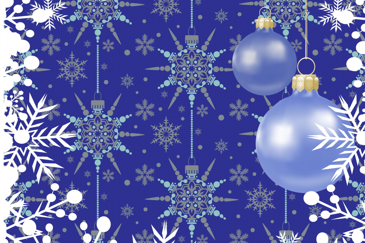 Christmas card, blue, a Decorative Illustration by kio