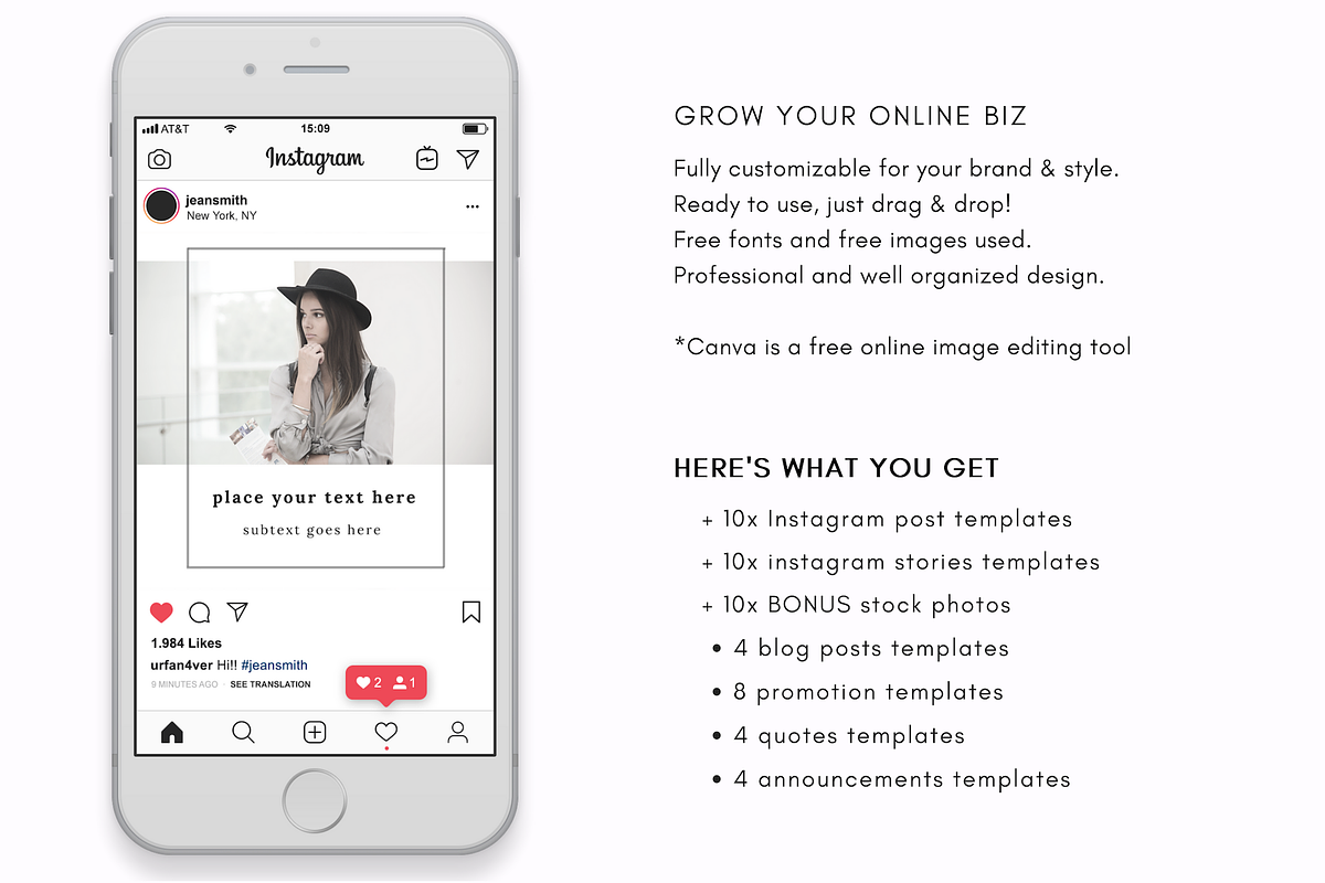 Luxe Instagram Design Pack, a Social Media Template by Sales Shop