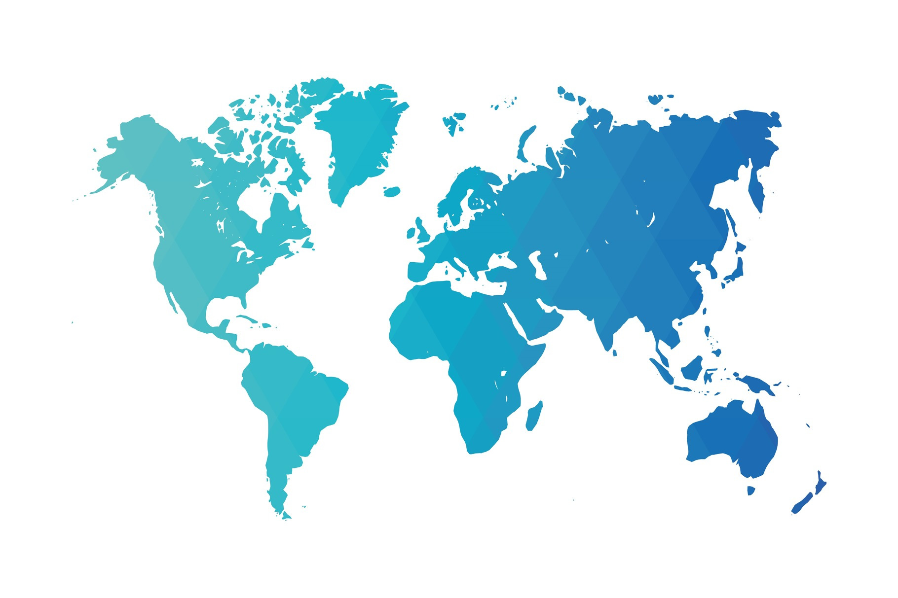 Map of World. Blue low poly gradient, a Work Illustration by pytyczech