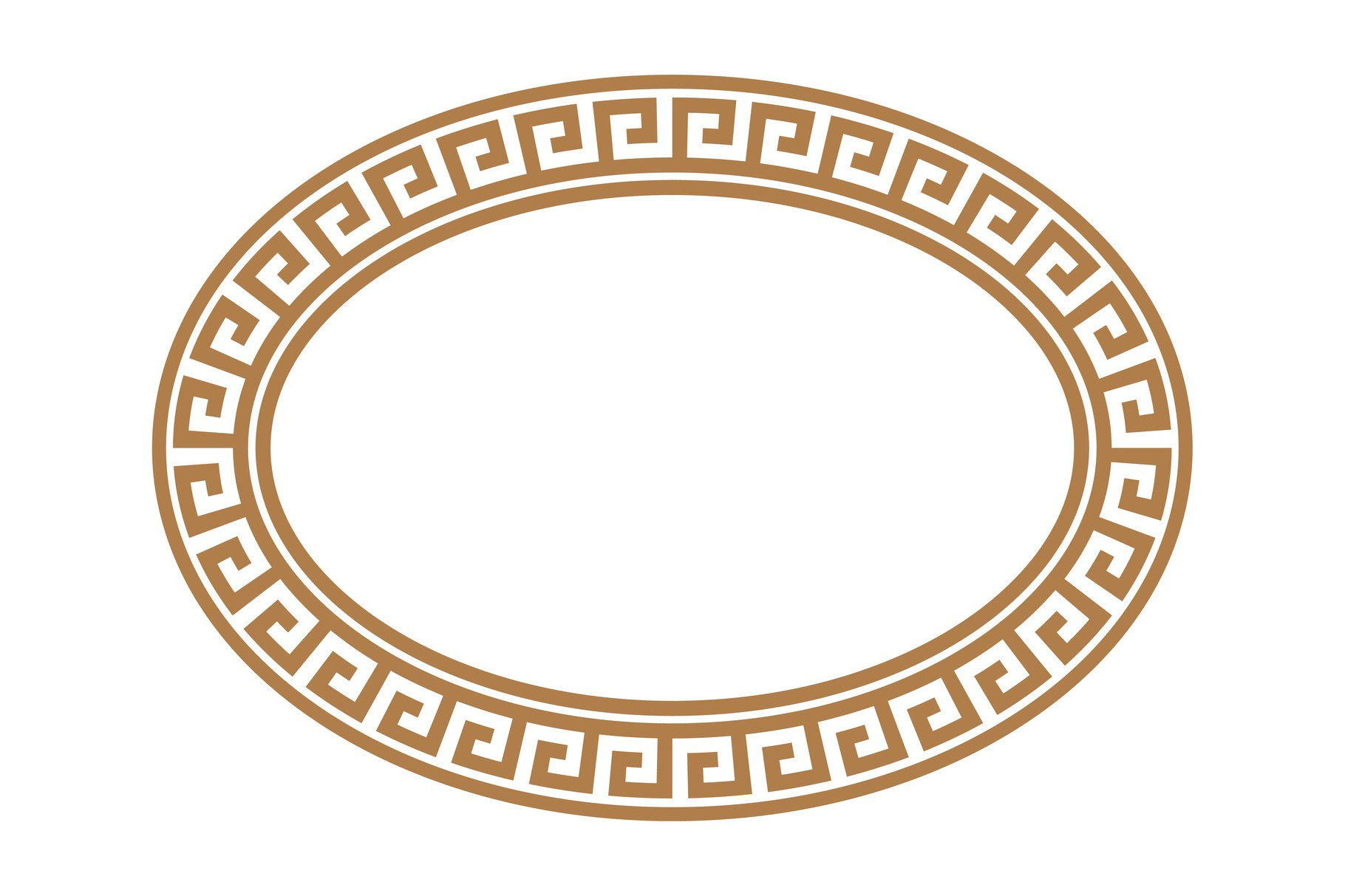 Greek key round frame. Typical, a Texture Graphic by COLORFUL