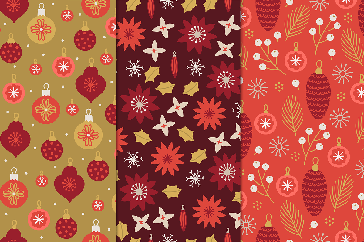 12 Christmas Seamless Patterns, a Pattern Graphic by miumiu