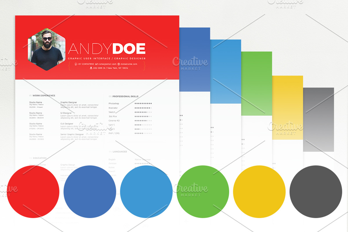 Smart Resume A4, a Resume Template by drawzen | Creative Market